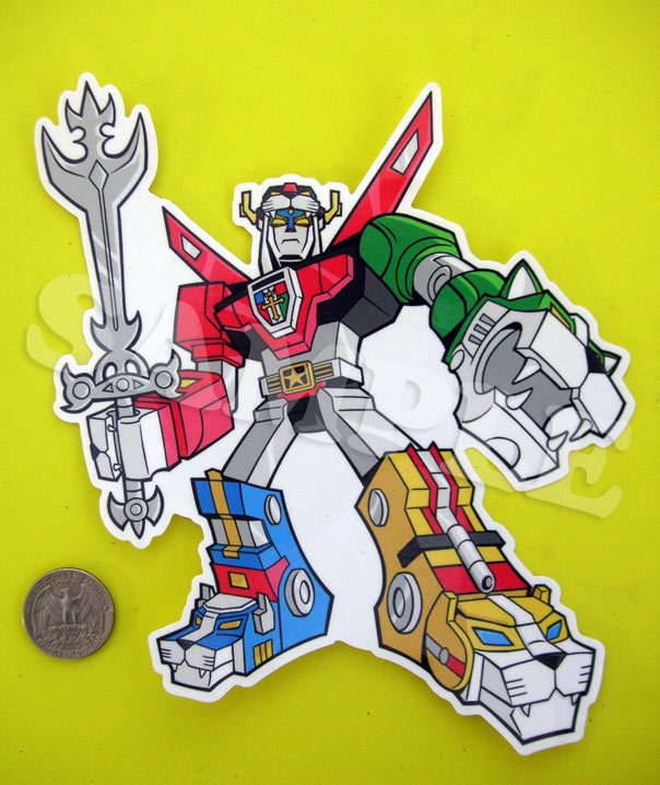 Voltron Vinyl Sticker LARGE 80s Cartoon Collectible Robot Decal | eBay