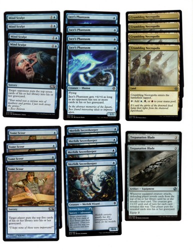 Mighty Mill-60 card deck-RARES-MAGIC THE GATHERING-MTG-blue-black-FAST ...