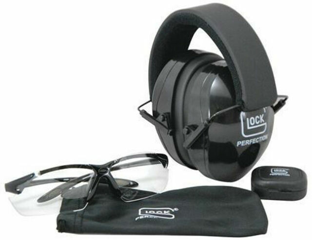 GLOCK AP60220 Muff Ear Protection Earmuffs Safety Glasses Range Kit ...