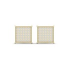 10k Yellow Gold 1/4Ct Diamond Cluster Stud Earrings, H-I I2 Perfect ...