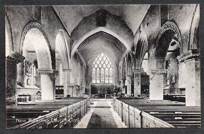 Postcard New Romney Kent the Church interior early view | eBay UK