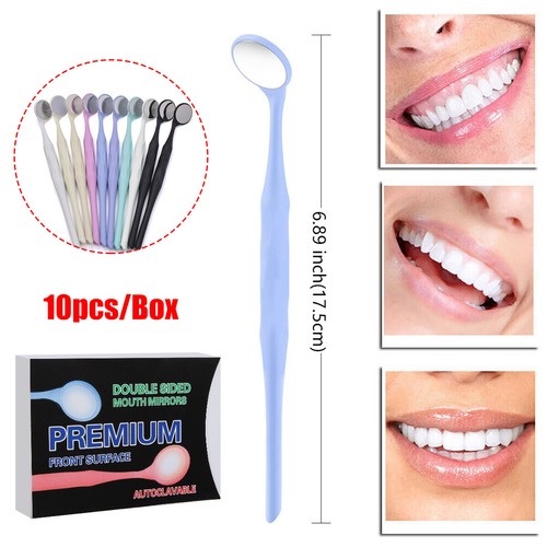 10pcs Reflector Odontoscope Double/Sing Dental Mirror Mouth Teeth Oral ...
