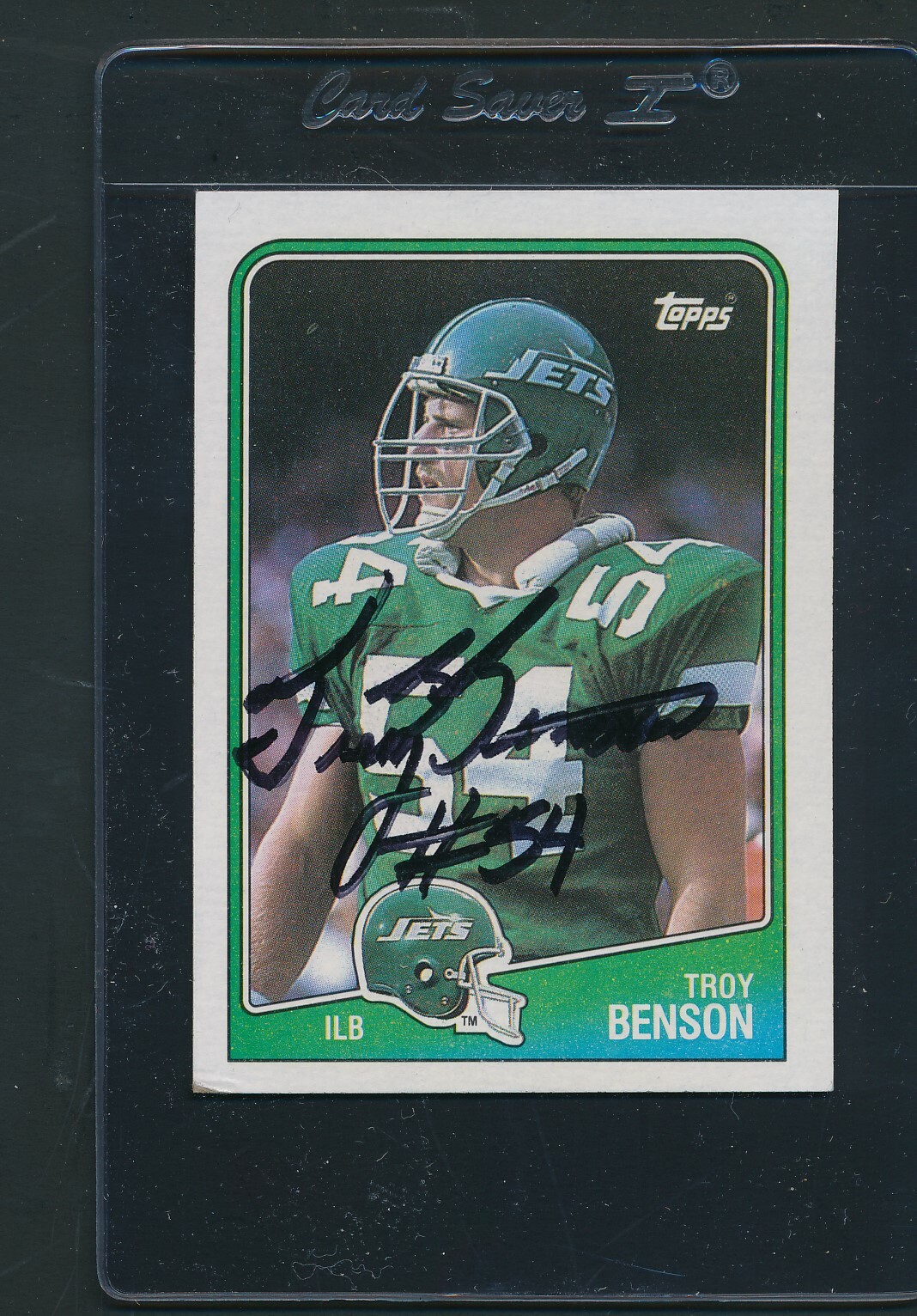 1988 Topps #311 Troy Benson Jets Signed Auto *B6696 | eBay