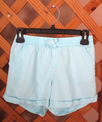 GYMBOREE SHORTS~Aqua~Elastic Waist~Pockets~Leg Cuff~Girls Size 14~NEW ...
