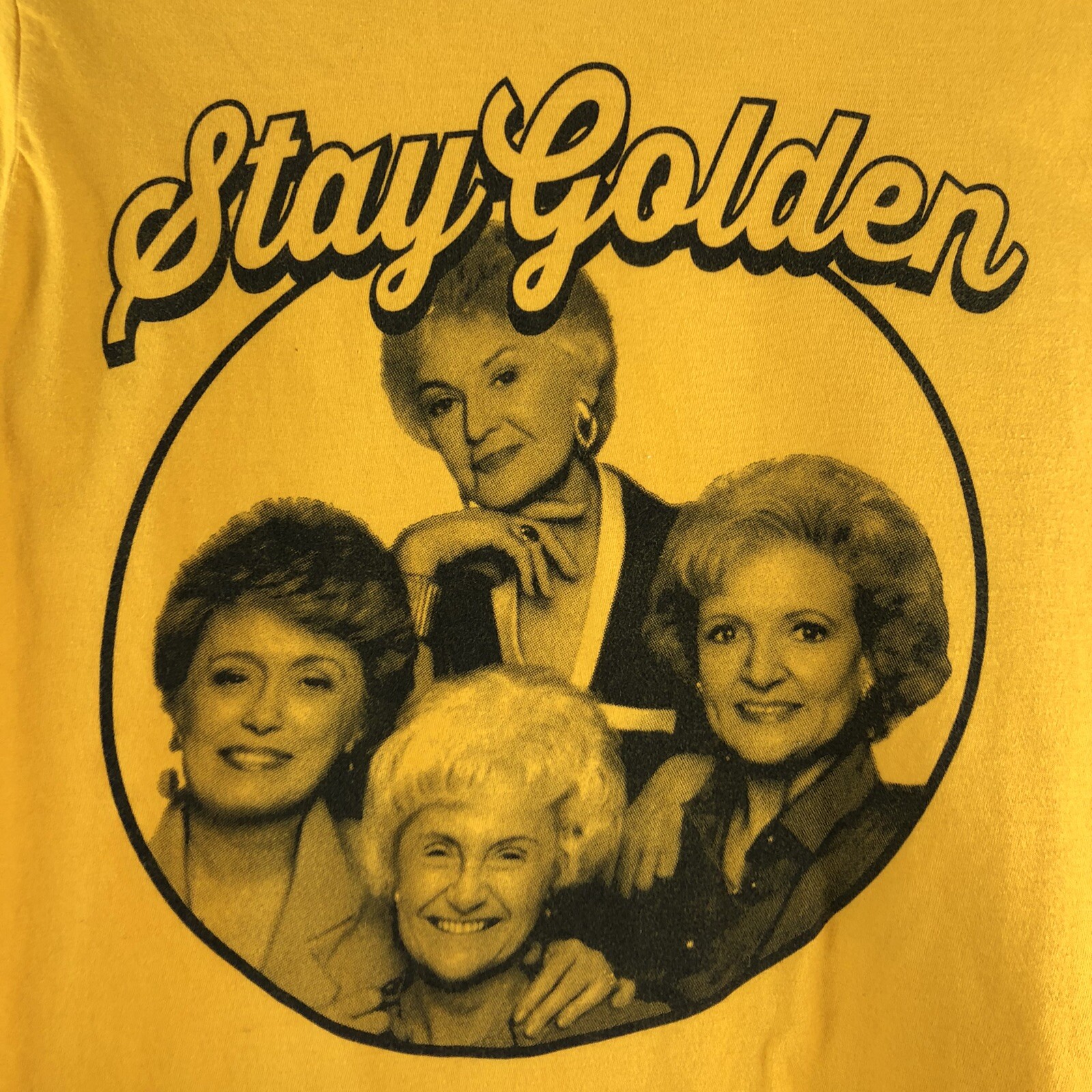 Golden Girls Stay Golden ABC Studios Yellow Short Sle… - Gem