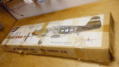 Top Flite flight P-51 Mustang OLD STOCK balsa wood R/C Model Airplane ...