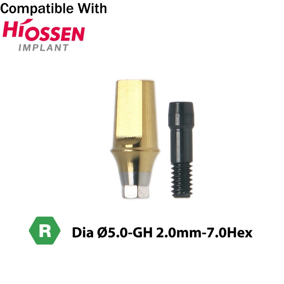 Titanium Straight Abutment Compatible with Osstem Hiossen TS Regular ...