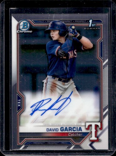 2021 Bowman Chrome David Garcia Auto 1st #CPA-DGA Rangers | eBay