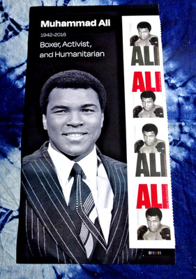 US SC#? MUHAMMAD ALI - (BORN CASSIUS CLAY) 1942-2016 'PLATE# BLOCK OF 4 ...
