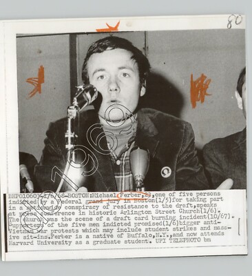 ANTI WAR Advocate MICHAEL FERBER Vietnam DRAFT DODGER 1968 Press Photo ...