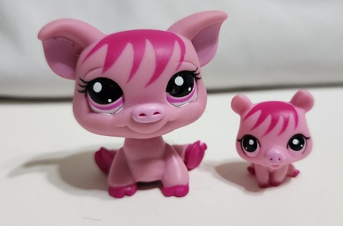 Littlest Pet Shop LPS Mommy And Me Pig Mom #3595 And Baby #3596 | eBay