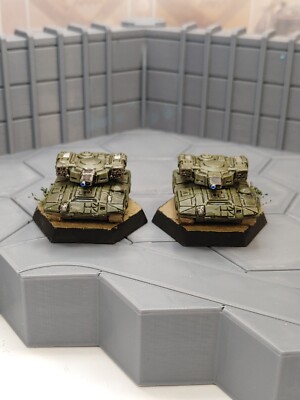 CGL two GOBLIN TANKS painted Olive Drab BattleTech Mercenaries ...