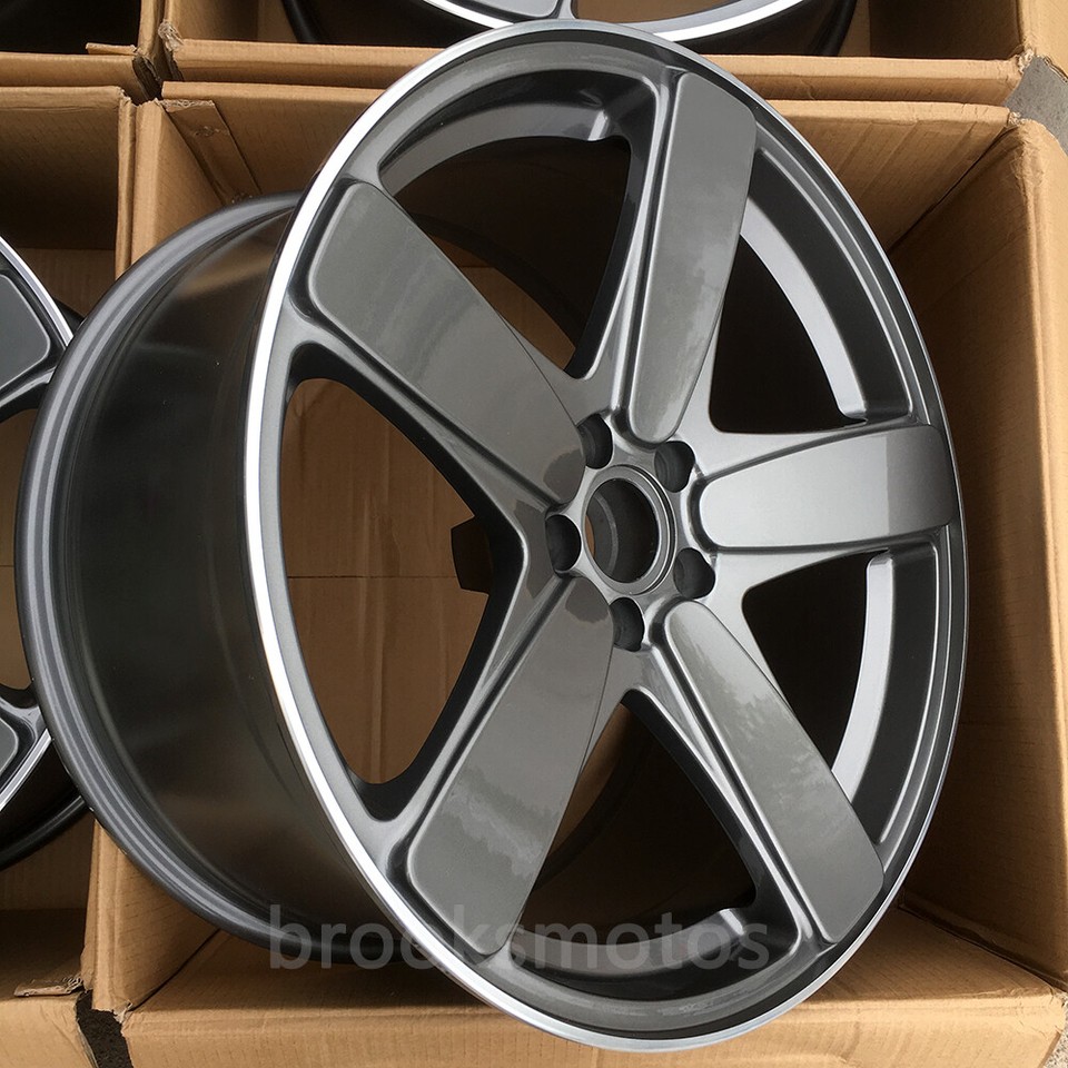 21" CLASSICAL 5 SPOKE GRAY STYLE WHEELS RIMS FOR 2003-2016 PORSCHE ...