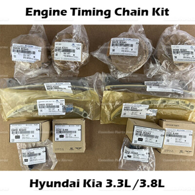 ⭐Genuine⭐ Engine Timing Chain Kit 14P for 3.3L 3.8L Santa Fe Sorento ...