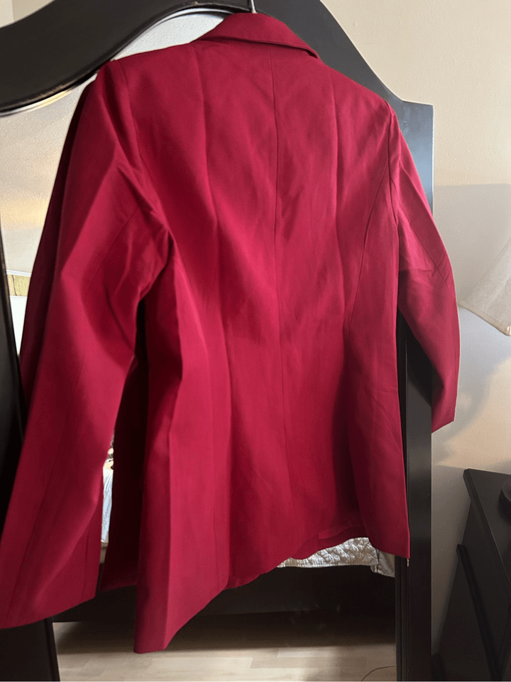 NEW Red One Button Long Sleeve Blazer S | eBay