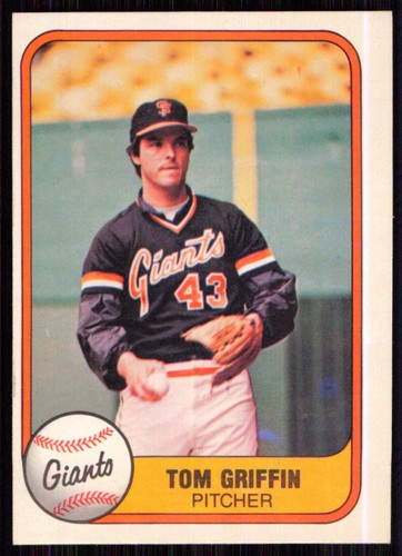 1981 Fleer Tom Griffin San Francisco Giants #456 | eBay