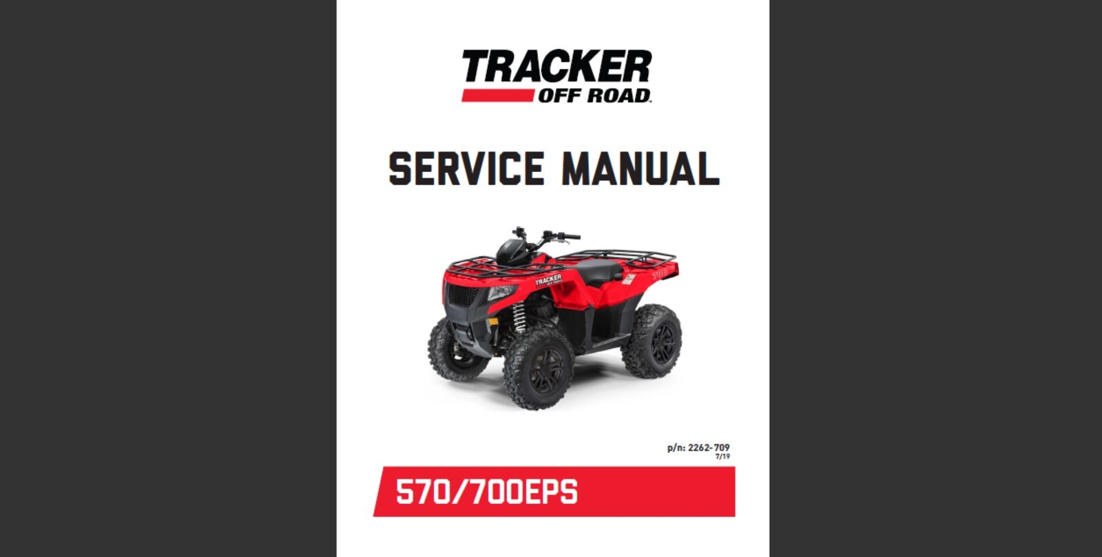 2020 Tracker Off Road 570 and 700EPS ATV Repair Workshop Service manual ...