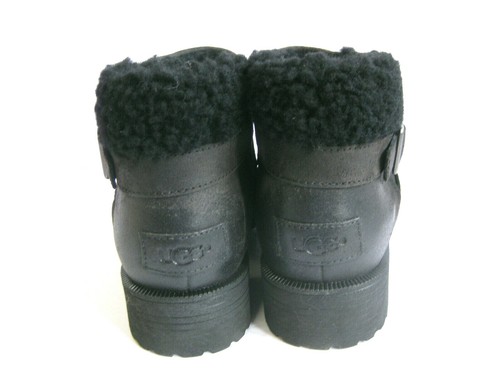 UGG BENSON WOME ANKEL BOOTS LEATHER BLACK US 9 /UK 7 /EU 40 | eBay