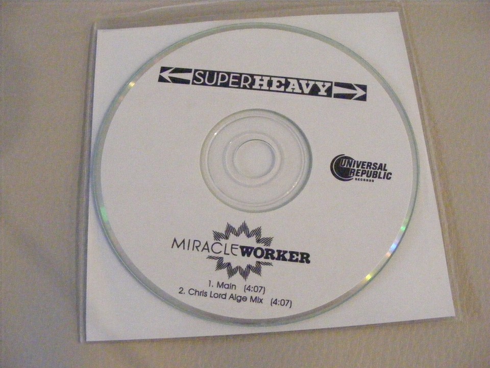 Superheavy "Miracle Worker" CD In EX, On Universal Republic Records. 2 ...