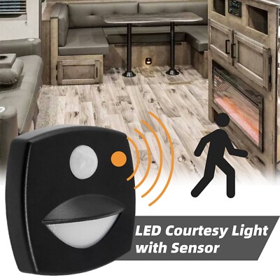 12V PIR Motion Sensor LED Step Light RV Camper Trailer Boat Deck ...