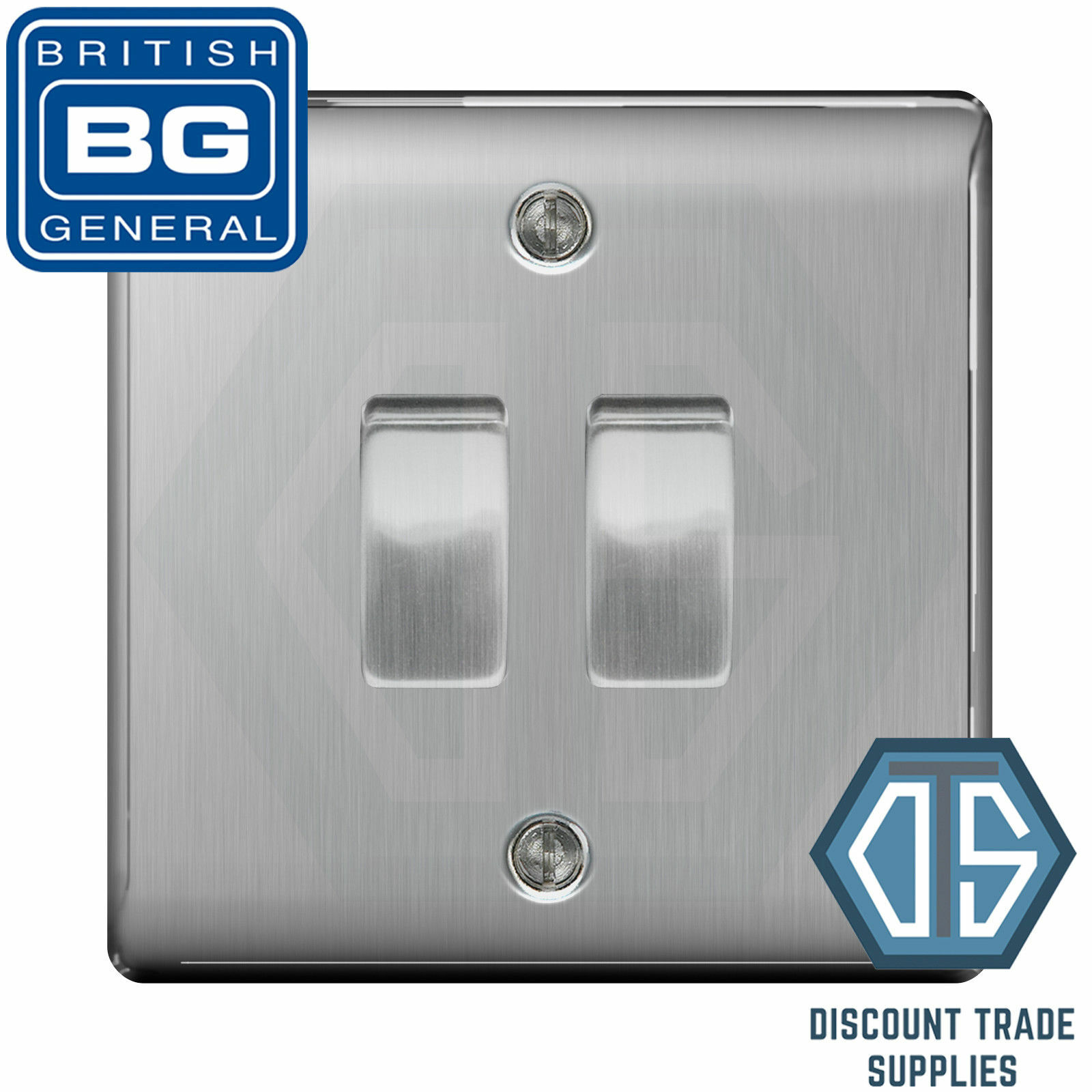 BG Nexus Brushed Steel Switches & Sockets Full Range Satin Chrome White ...