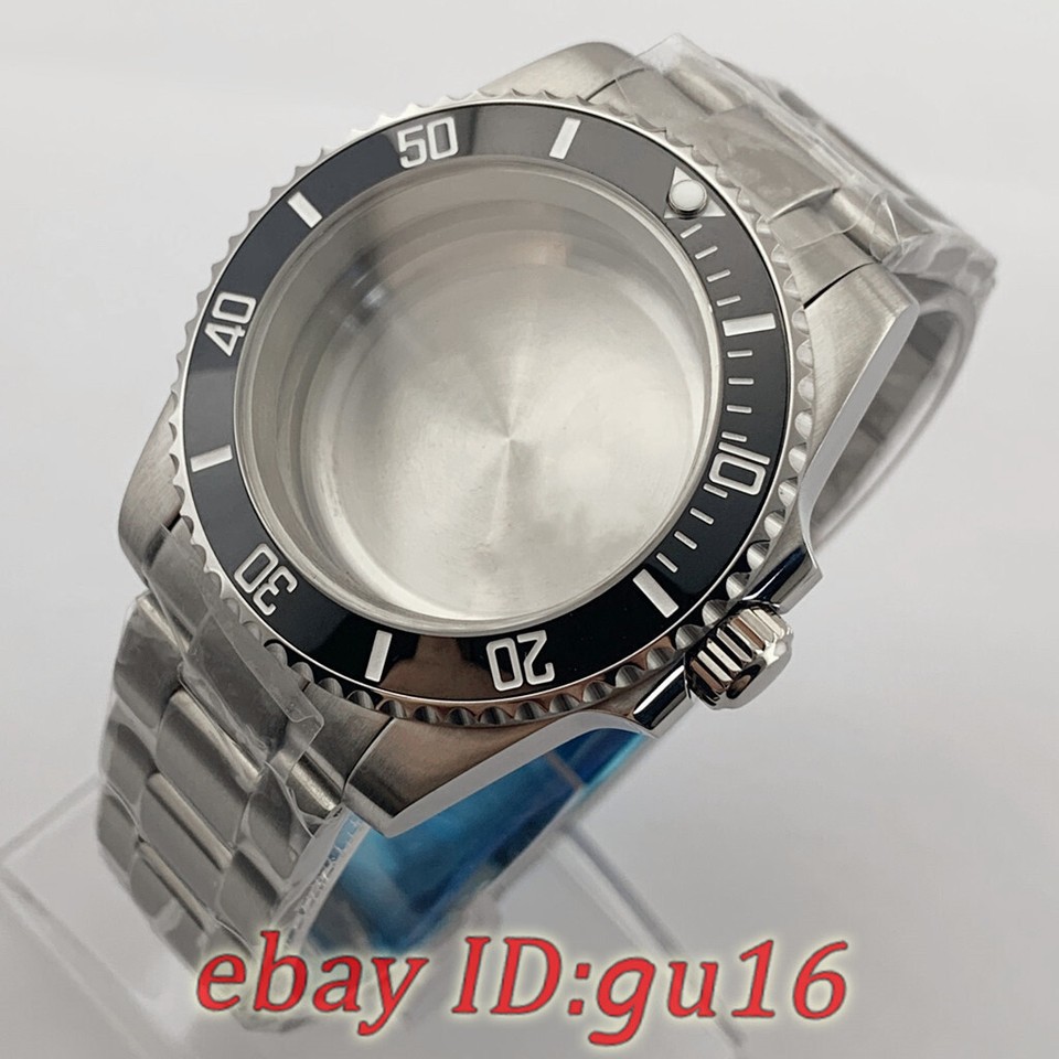 40mm White Ceramic bezel Watch Case Fit NH34 NH35 ETA 2824/2836 Miyota ...