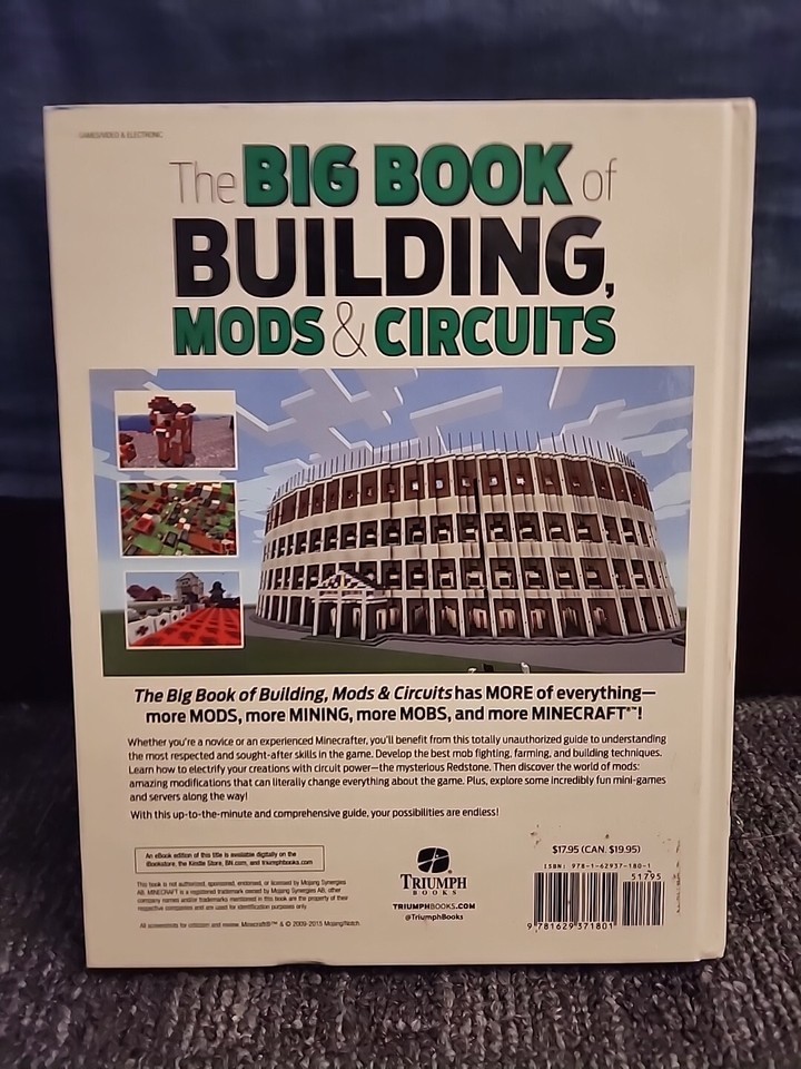 Big Book of Building Mods & Circuits Hardcover Book Minecraft ...