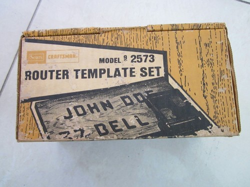 Sears Craftsman 9-2573 Router Template Set | eBay