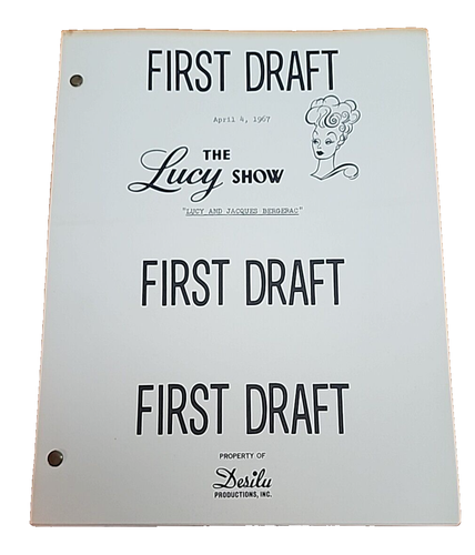 Original 1967 Lucy Show First Draft Script "Lucy and Jacques " Hand ...