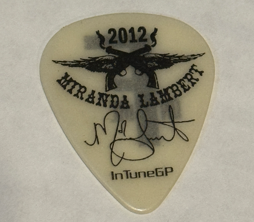 MIRANDA LAMBERT SIGNATURE GUITAR PICK 2012 ON FIRE CONCERT TOUR STAGE ...