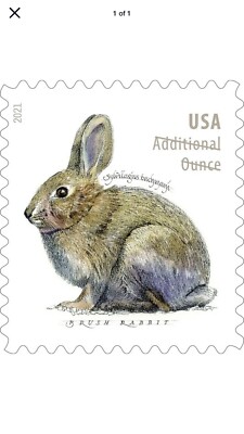 2021 US Stamp - Brush Rabbit - Single Coil-MNH Additional Ounce Stamp ...