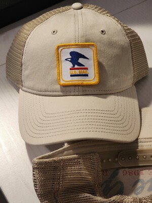 U.S. MAIL USPS Stone Soft Mesh Adjustable Snapback Trucker Hat | eBay