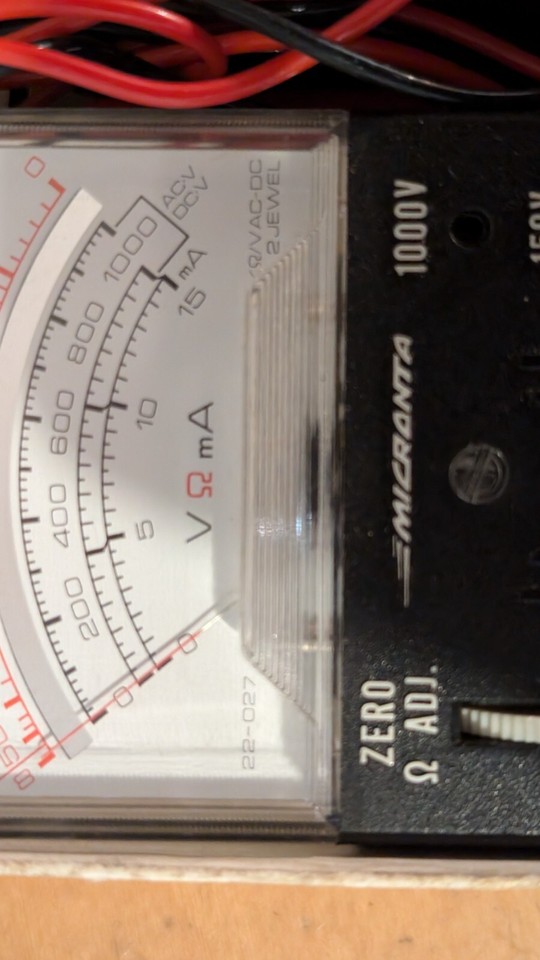 Vintage Micronta Multimeter 22-027A 2 Jewels working w/ probes ...