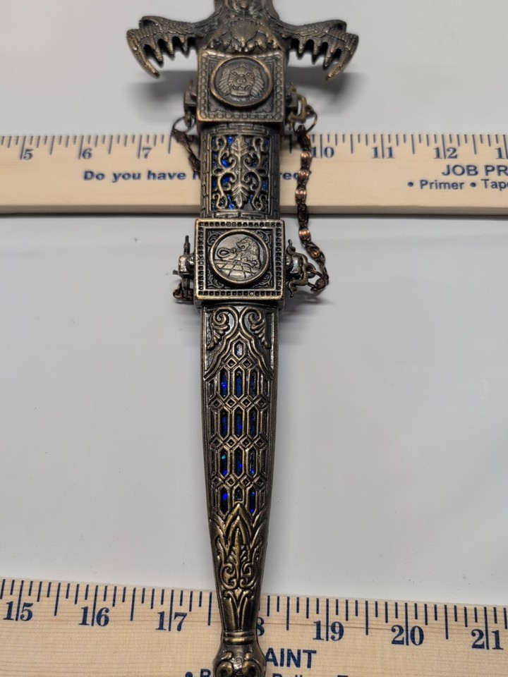 Collectible Dagger LOCKING Sheath Knife 7" Stainless Steel Blade ...