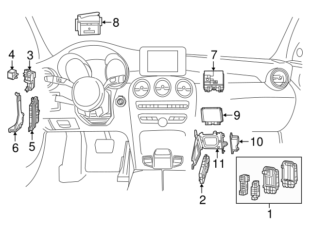 MERCEDES-BENZ C AMG CLASS FUSE AND RELAY CENTER A2059065806 GENUINE for ...
