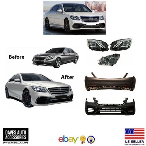 For 14-17 Mercedes S Class W222 Facelift 18+ S63 AMG Bumper Kit W ...