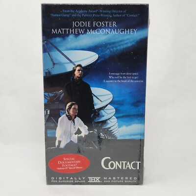 Vintage 1997 CONTACT VHS Movie Jodie Foster McConaughey NEW SEALED! | eBay
