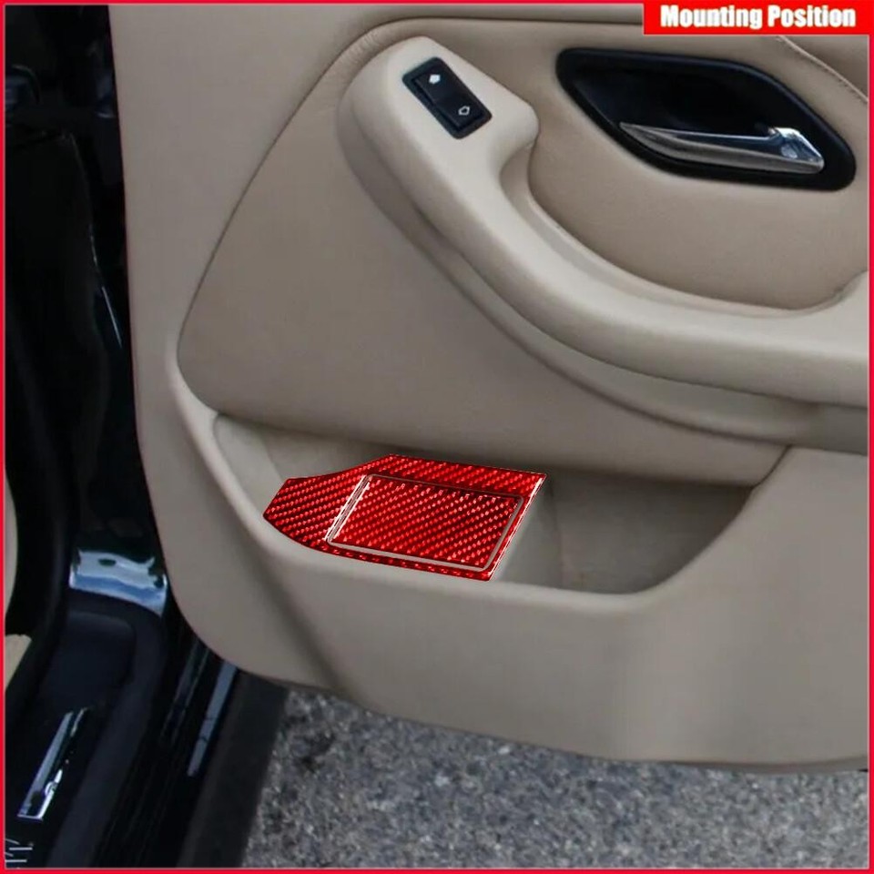 For BMW M5 E39 1998-2003 Red Carbon Fiber Interior Rear door Ashtray ...