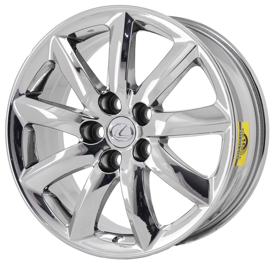 18" LEXUS LS460 PVD BRIGHT CHROME-C WHEELS RIMS FACTORY OEM 74195 2007 ...