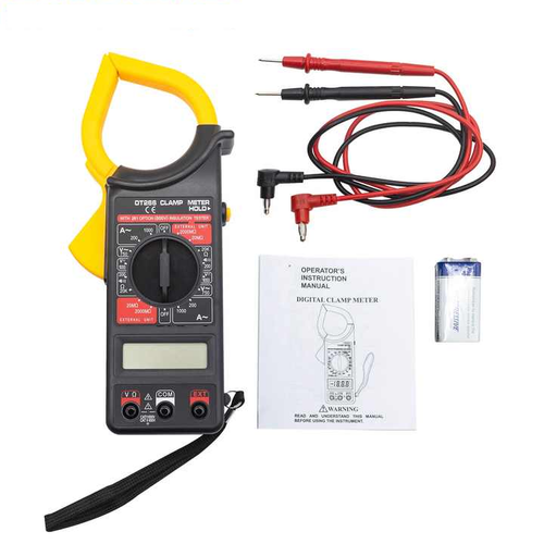 Digital Clamp Meter Multimeter AC/DC Voltage Current Tester Volt Amp ...