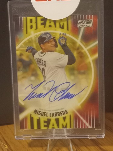 Topps Chrome 2022 Miguel Cabrera Beam Team Superfractor Parallel Auto 1 ...
