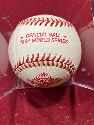1994 MLB Official World Series Baseball w/Cube for Display - Strike ...