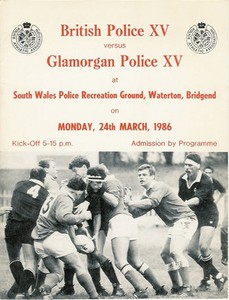BRITISH POLICE v GLAMORGAN POLICE 24 Mar 1986 RUGBY PROGRAMME | eBay