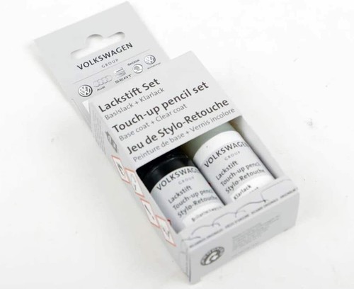Genuine VW Touch up paint set x2 9ml Deep Black Pearl LC9X LST0P2C9X | eBay