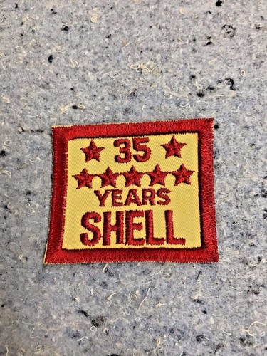 SHELL OIL GAS EMPLOYEE 35 YEARS OF SERVICE PATCH NOS EMBLEM'S 35 Years ...