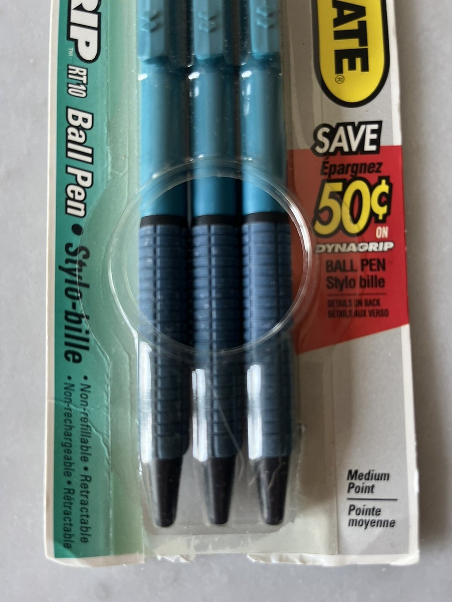 Vintage Papermate Dynagrip Rt10 Pen Med Point Purple Ink