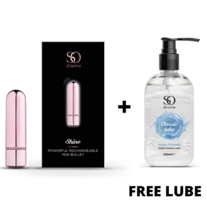 So Divine Shine Rechargeable Bullet Vibrator + FREE Water-based ...