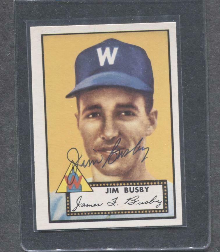 1952 Topps #309 Jim Busby Signed Reprint Card (Senators) | eBay