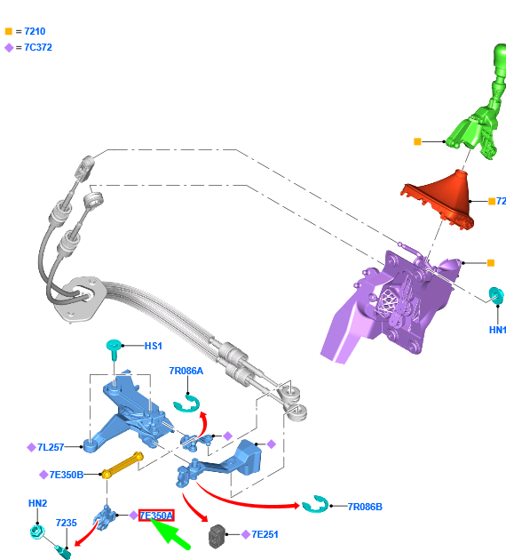 FORD TRANSIT MK4 Gear Shift Stick Lever Connector Link 1431490 NEW ...