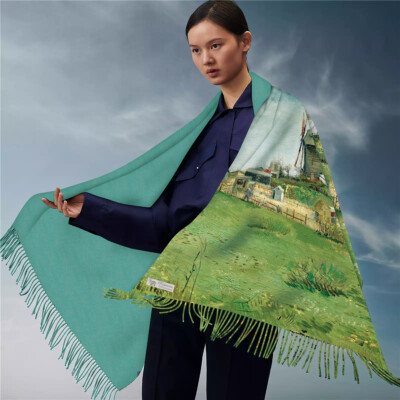 Great Cashmere Long Scarf,Gallet Gallery,Van Gogh's Oil Painting ...